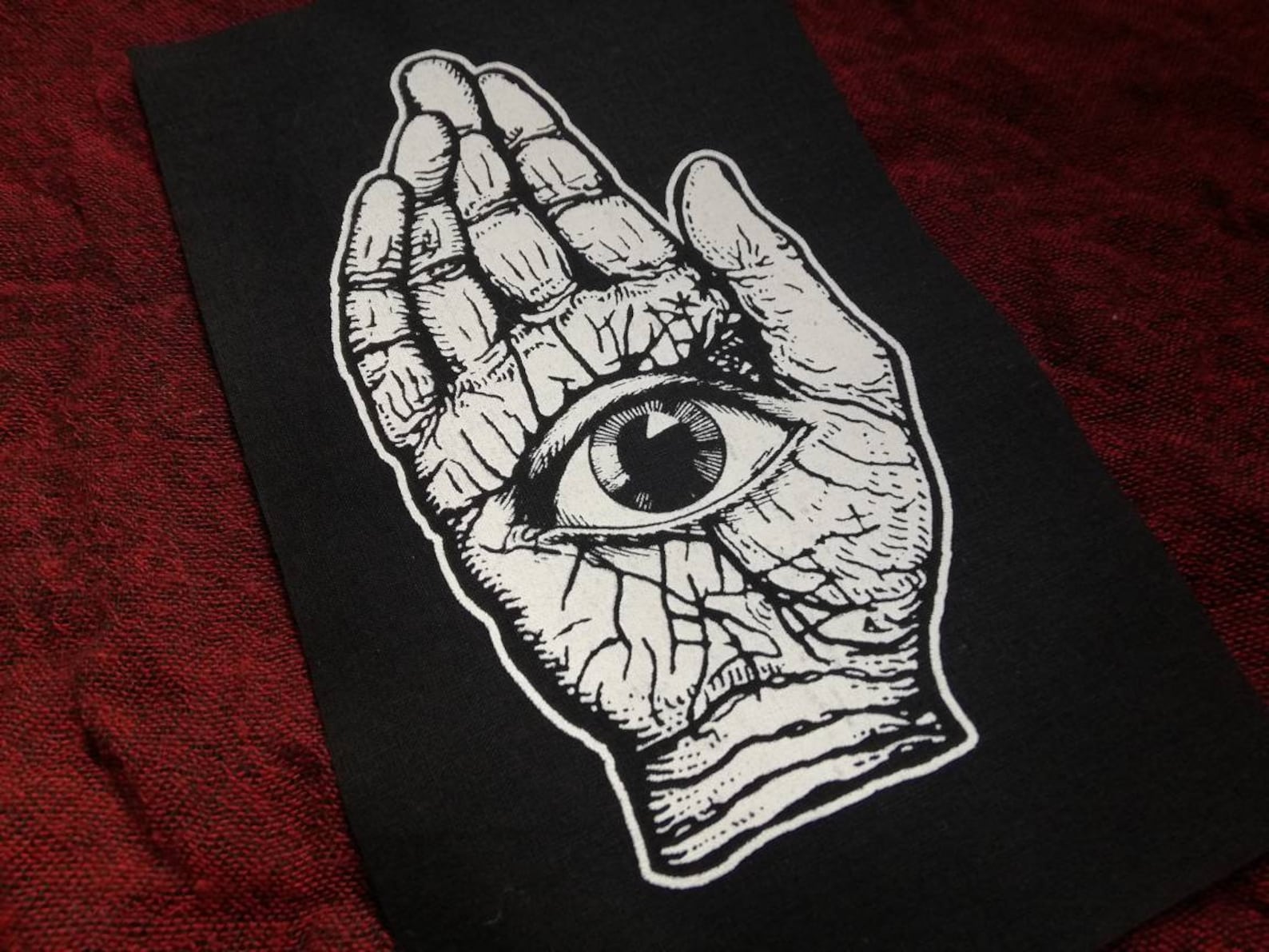 All seeing hand patch horror punk patch tattoo style | Etsy