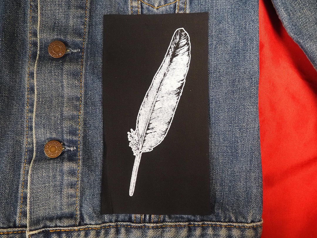 Feather Patch - Bird Patch, Angel Patch, Gothic Patch, Goth Patches for ...