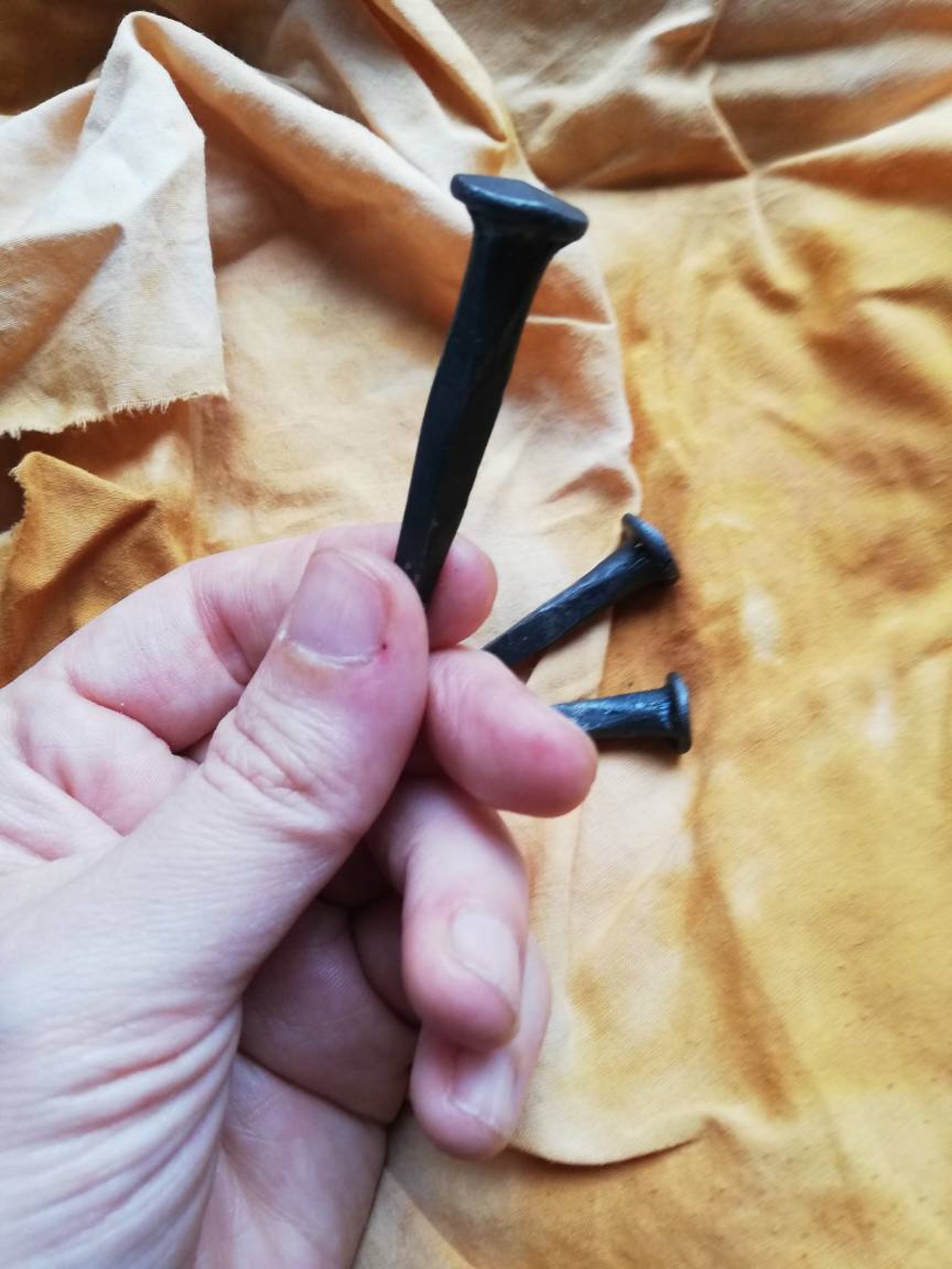 Iron Nails Large Hand Forged Traditional Iron Nails Coffin - Etsy