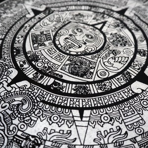 Aztec Mayan Calendar Back Patch - Large Backpatch, South American, Punk ...