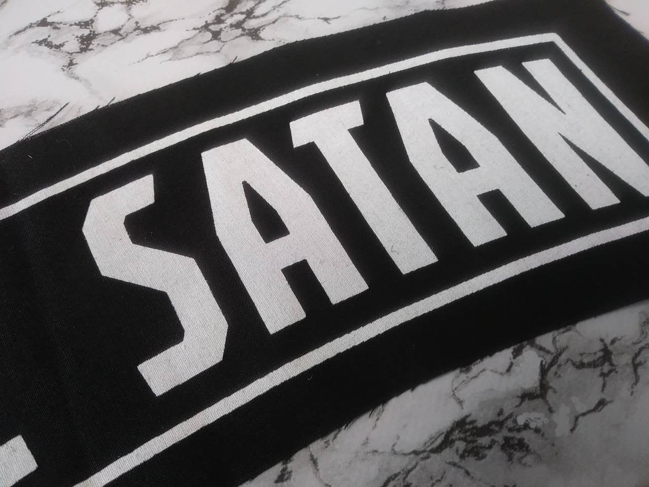 Hail Satan Top Rocker Patch Satanism Devil Banner Patch - Etsy