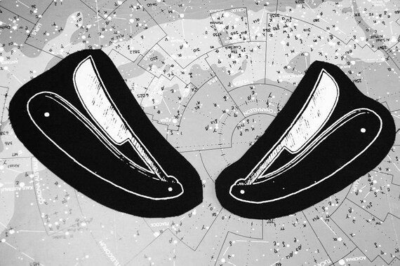 SALE Pair of Razor Patches Straight Razor Sxe Punk Patch | Etsy UK