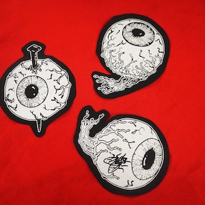 Eyeball Patches - Horror Patches, Gothic, for Clothes, Eye Patch, Sew ...