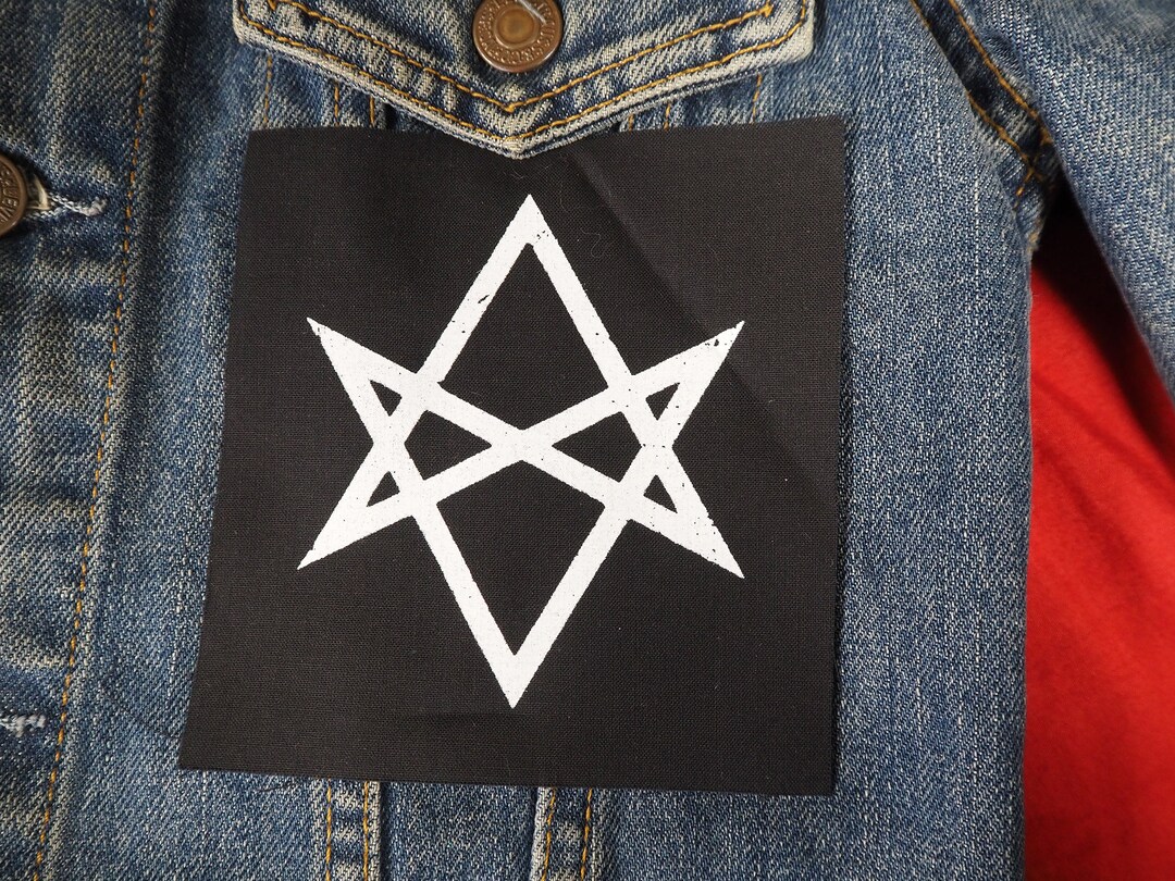 Occult Unicursal Hexagram Patch - Sigil, Pentacle, Occult Symbols Patch, Punk Patch, Gothic ...
