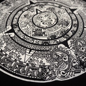 Aztec Mayan Calendar Back Patch - Large Backpatch, South American, Punk ...