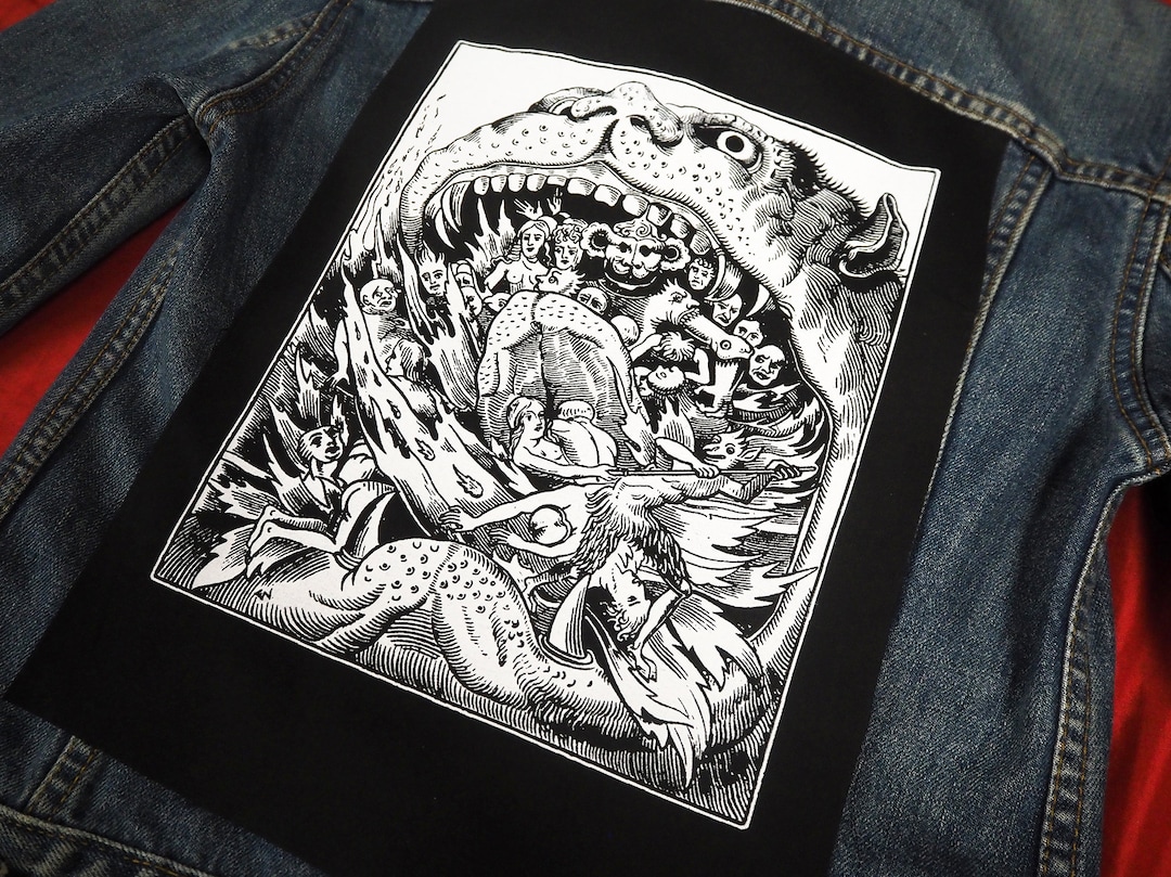 Hell Mouth Back Patch - Black Metal Backpatch, Goth Backpatches, Death ...
