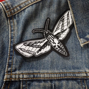 Moth Patches - Insect Patch, Bug Patch, Animal, Butterfly, Goth Patch ...