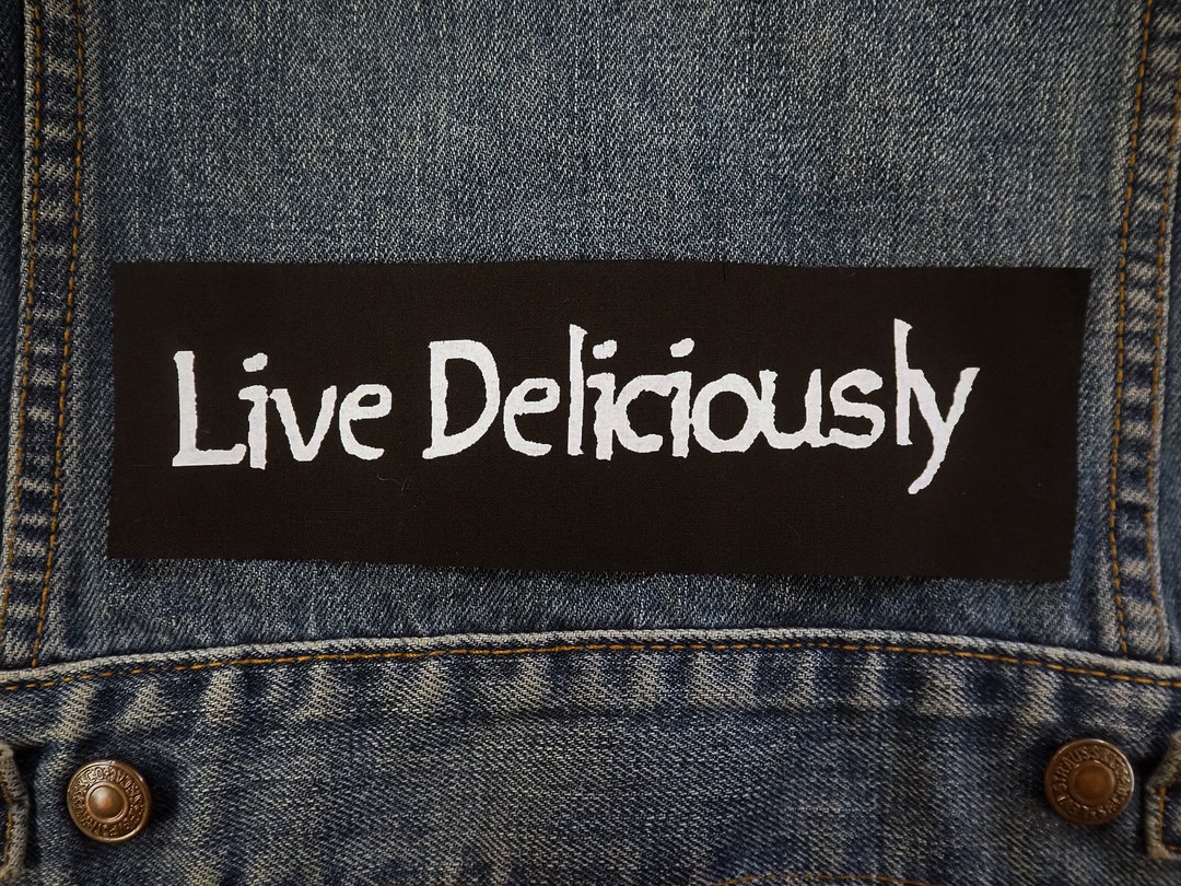 Live Deliciously Patch - Satanism, Devil, Satanic Patches, Black ...