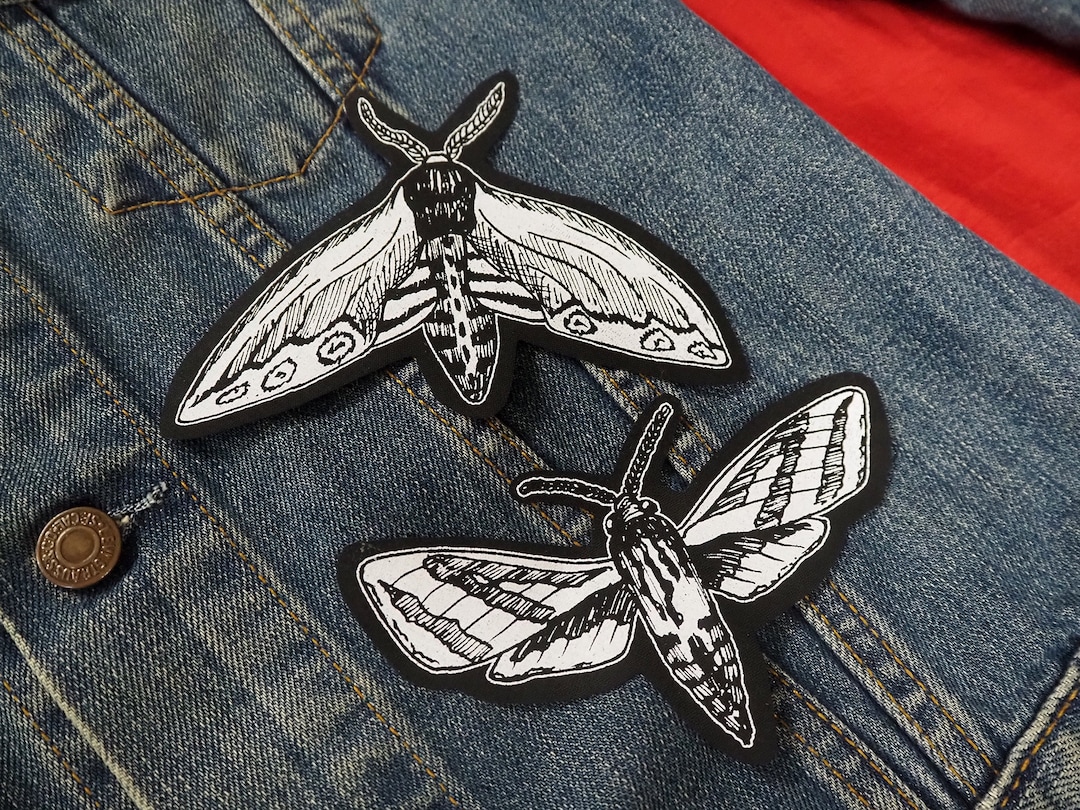 Moth Patches - Insect Patch, Bug Patch, Animal, Butterfly, Goth Patch ...