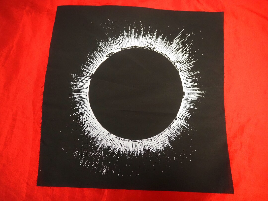 Solar Eclipse Back Patch: Screen Printed Cotton Sew on Backpatch for ...
