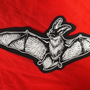 Bat Patch: Screen Printed Patches | Cotton Sew on Patch for Jacket ...