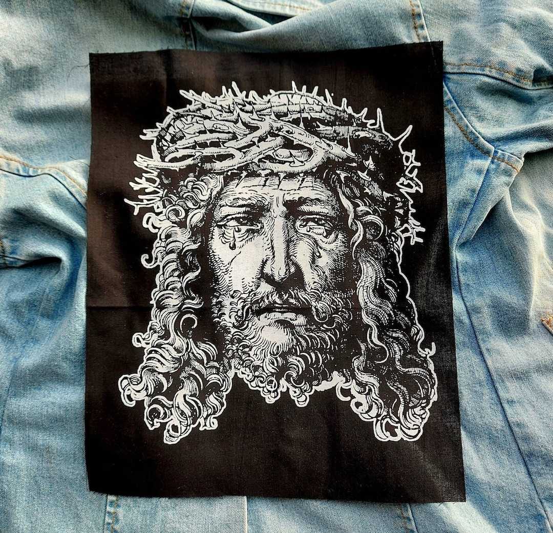 Jesus Back Patch Passion Christ, Metal Backpatch, Punk Patches ...