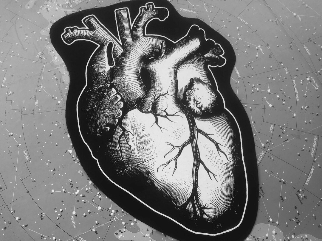 Anatomical Heart Back Patch Horror Backpatch, Death Metal Patch, Patch ...