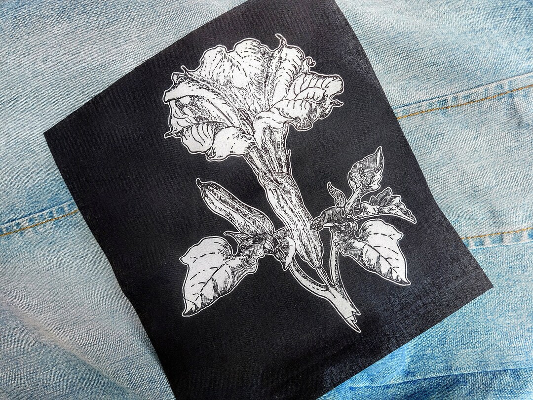 Datura Patch Gothic Patches Flower Patch Goth Patch Black - Etsy