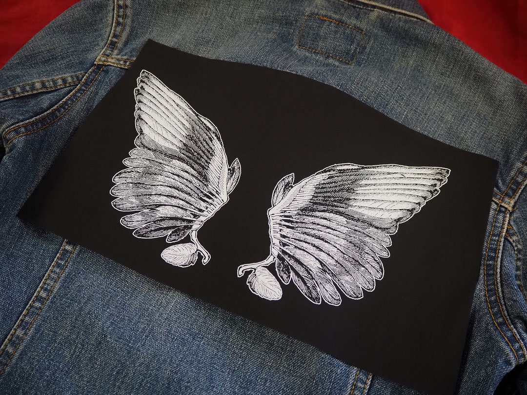 Gothic Wings Back Patch - Punk Backpatch, Goth Patch, Occult Patch ...