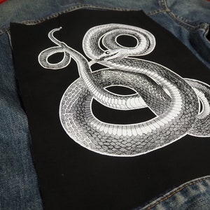 Snake Back Patch - Serpent Large Patch, Punk Rock Backpatch, Witchy ...