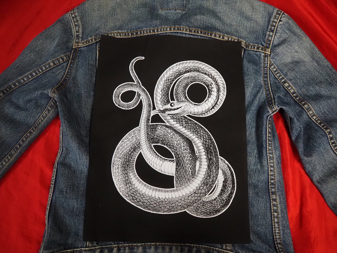 Snake Back Patch - Serpent Large Patch, Punk Rock Backpatch, Witchy ...