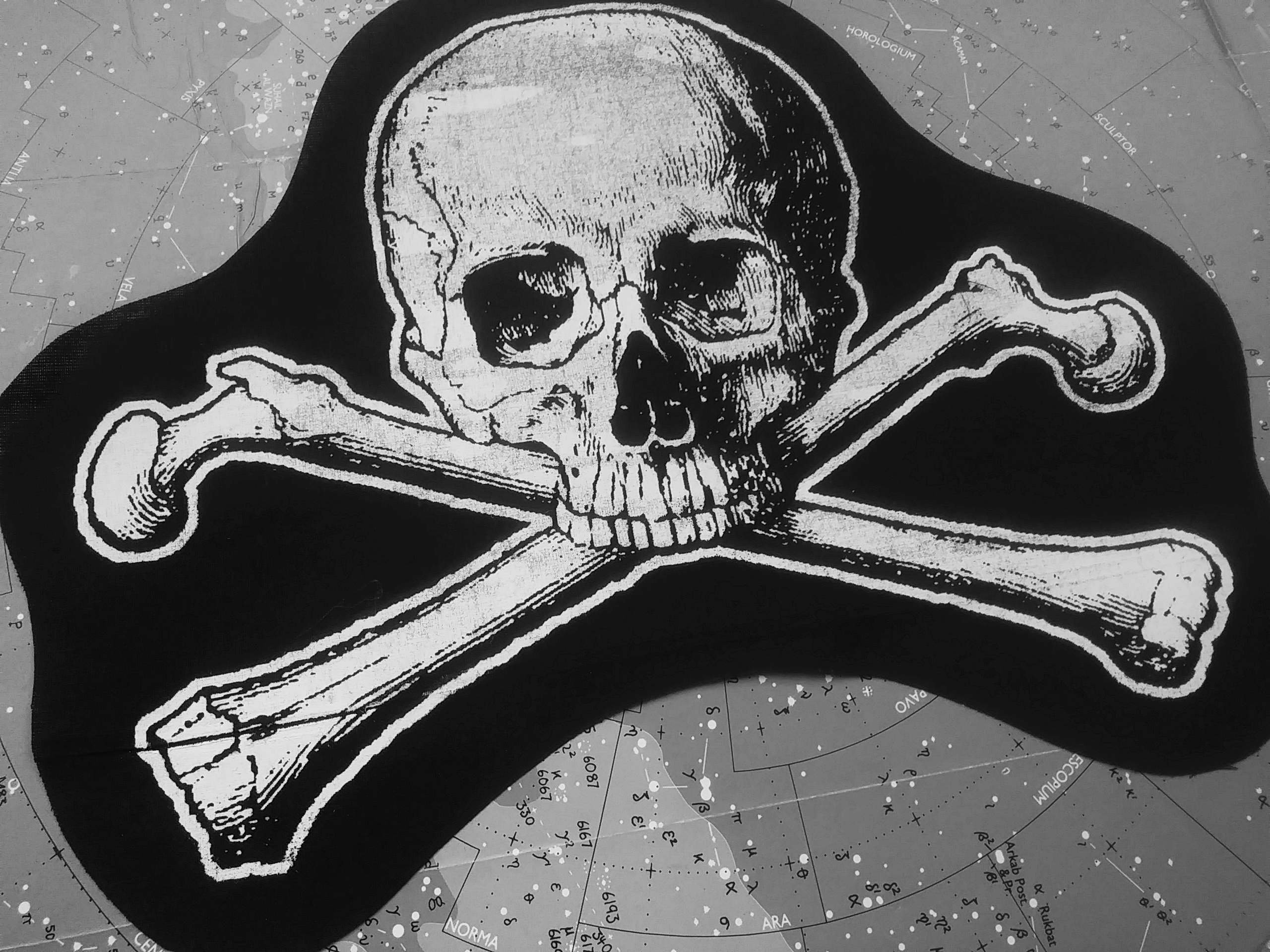Skull and Crossbones Back Patch Pirate Back Patch Sea Punk - Etsy