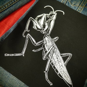 Praying Mantis Patch - Insect Patch, Nature Goblincore, Crust Punk, Horror Patch, Patches for ...