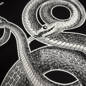 Snake Back Patch - Serpent Large Patch, Punk Rock Backpatch, Witchy ...