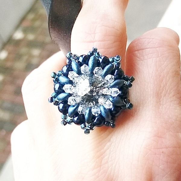 Diamond Embedded Engagement Ring - Etsy