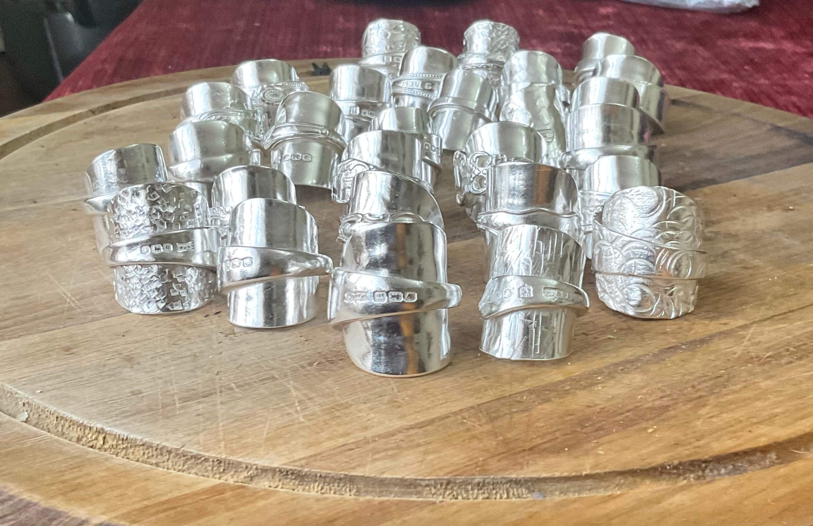 Spoon Ring Sterling Silver Hand Made All Shapes and Sizes - Etsy UK