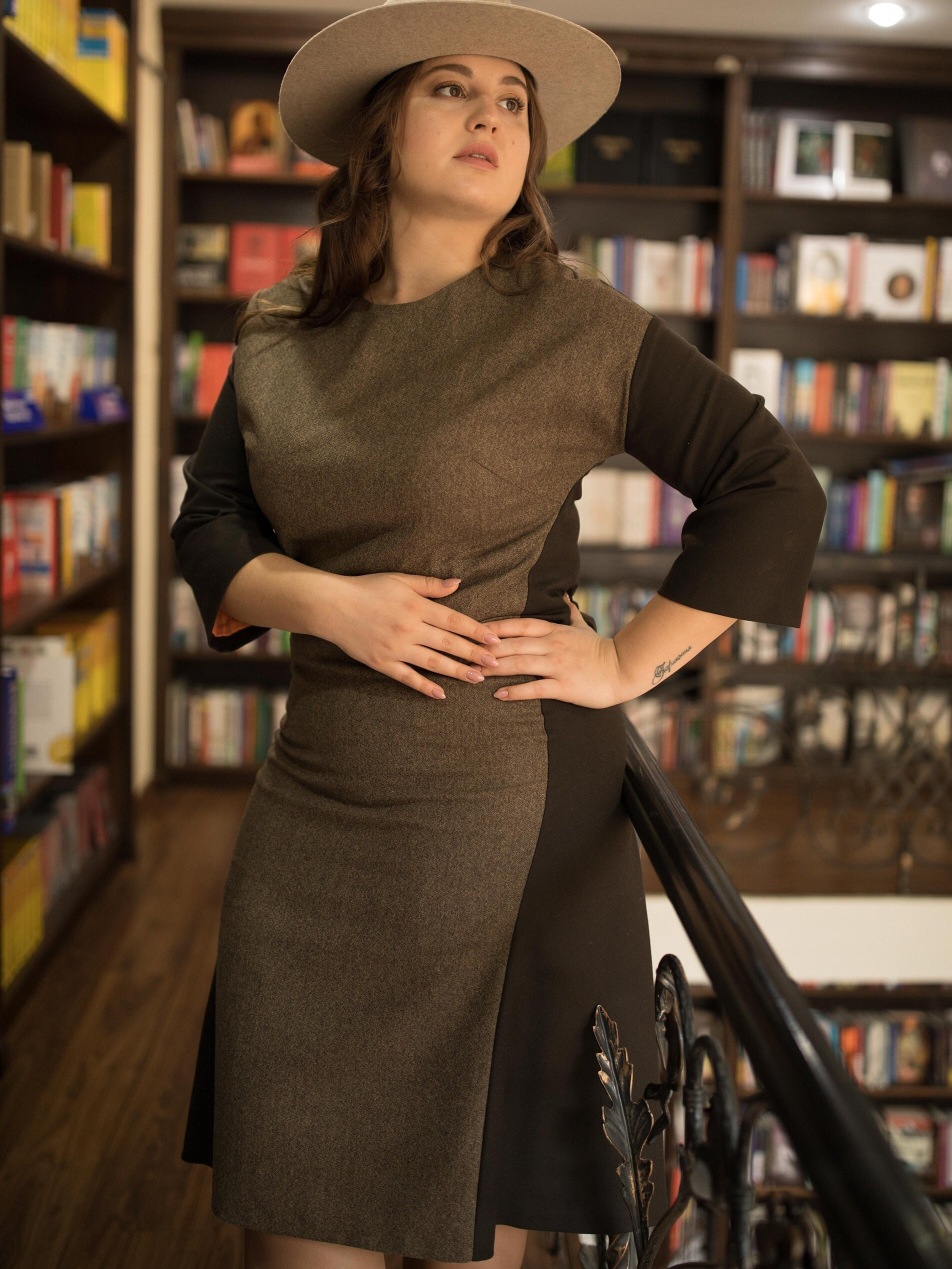 Trapeze Skirt Plus Size, Wool Womens Suit, Warm Office Suit, Plus Size ...