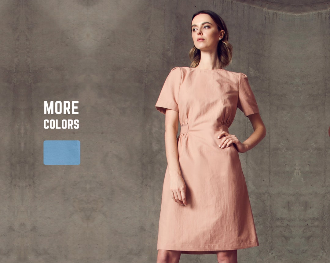 Pink Wedding Dress, Powder Dress, Simple Summer Dress, Bridesmade Dress ...