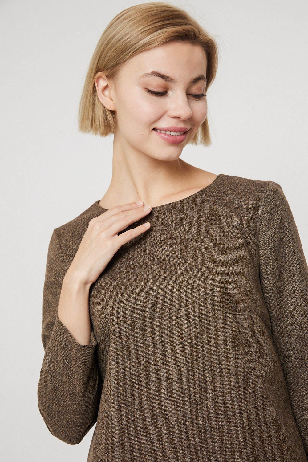 Transforming Dress Detachable Peplum, Wool Dress, Versatile Dress ...