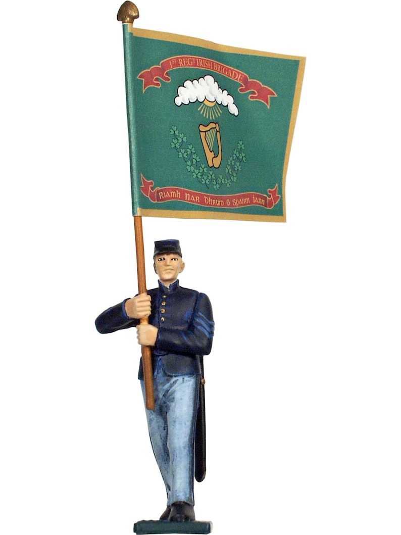 Miniature en étain de 54 mm Irish Brigade Union Army Standard Bearer ...
