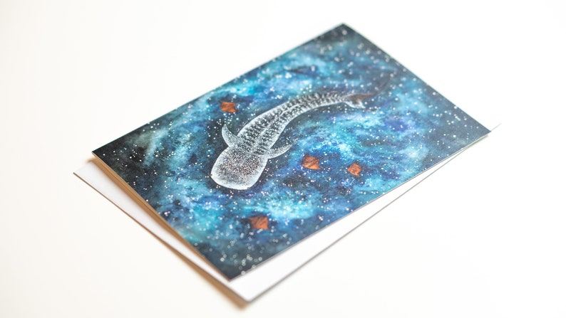 Whale Shark Watercolour Card - Etsy