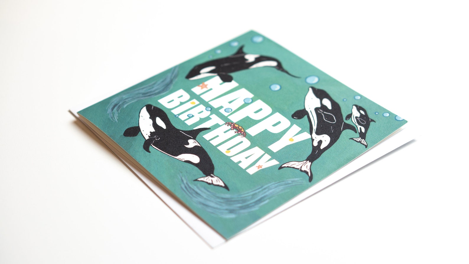 Illustrated Orca Birthday Card for Her for Him - Etsy