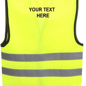 Baby Personalised Reflective Hi Visibility Vests in Yellow or Pink 3 ...
