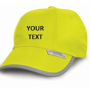 Personalized Hi Visibility Viz Orange or Yellow Baseball Caps With ...