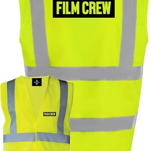 Film Crew Hi Vis Vest: Reflective Safety Workwear - Etsy
