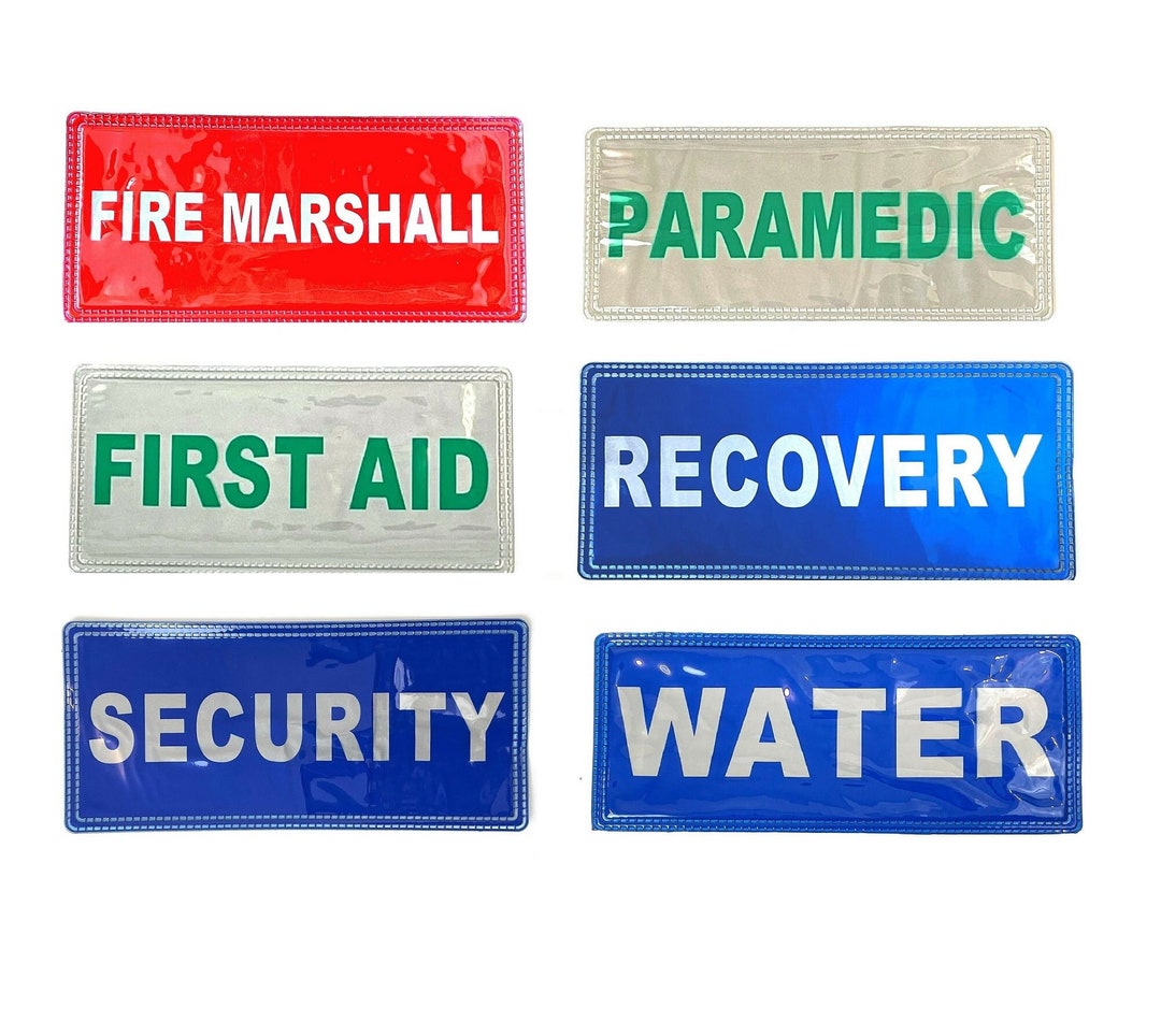 Reflective ID Badges: Sew On/slide in - Security, First Aid, More - Etsy