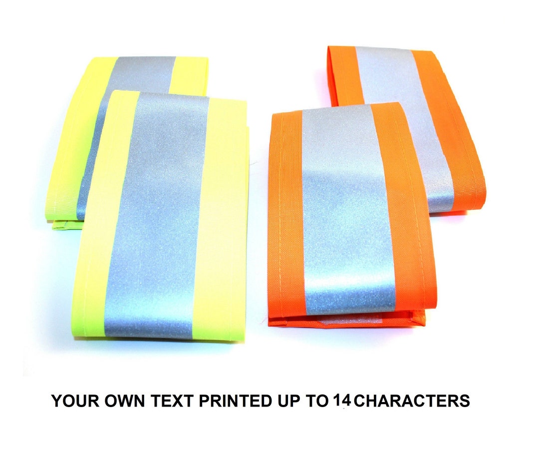 Personalized Hi Visibility Viz Reflective Printed Arm Bands Armbands 2 ...