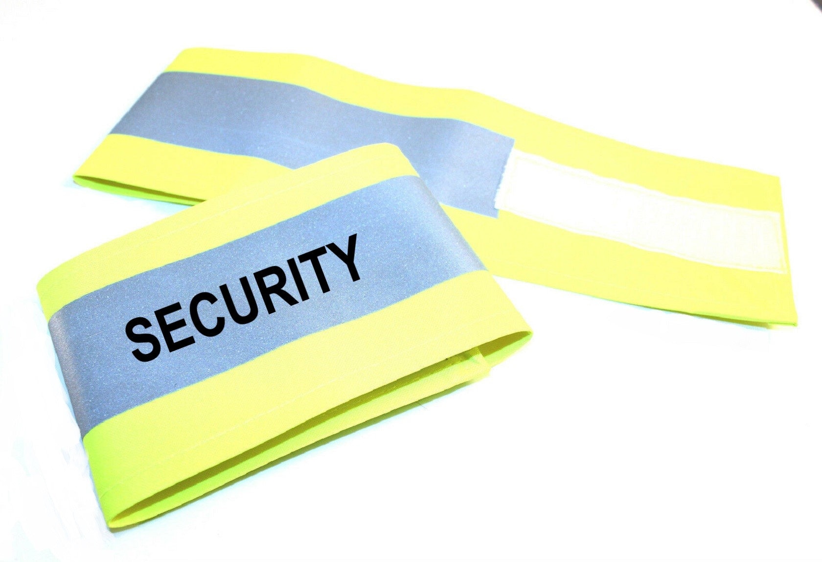 10 X SECURITY Hi Vis Reflective Armband Yellow or Orange 18