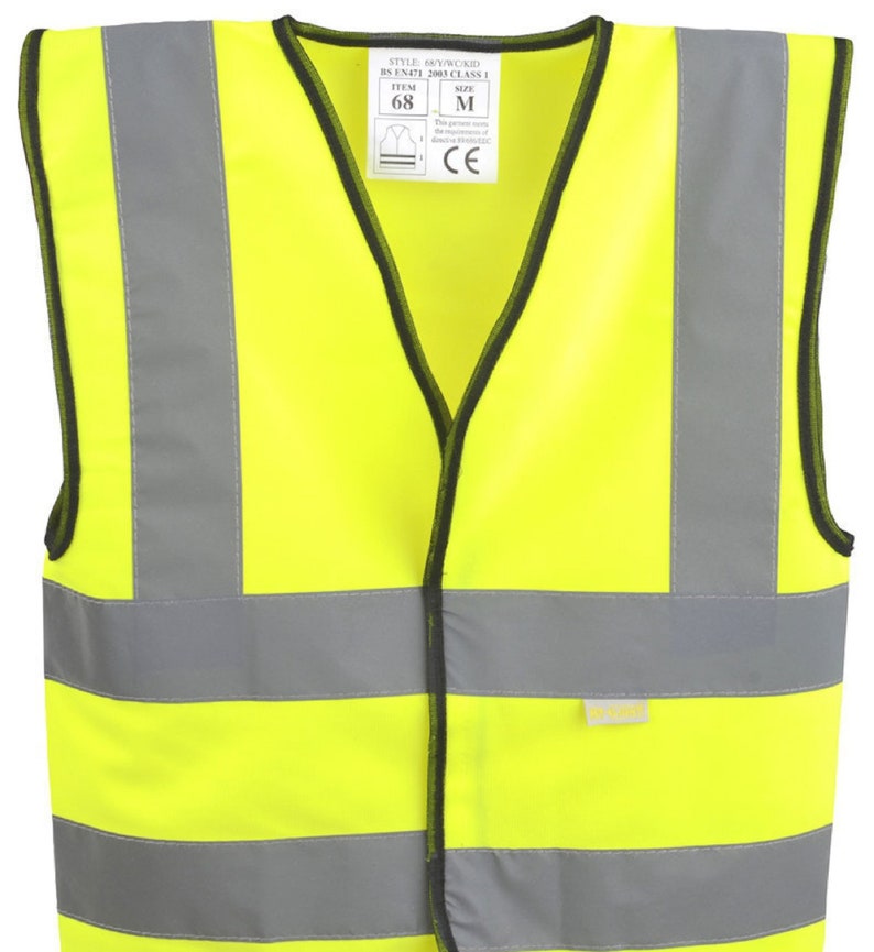 Personalized Child Hi Visibility Reflective Vest 3 Colors 3 Sizes ...