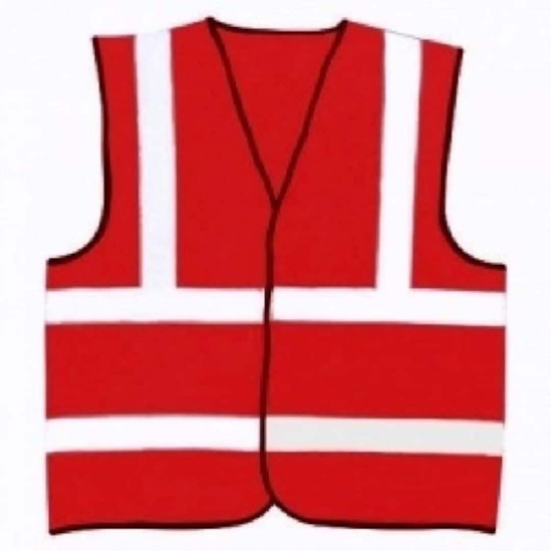 Red Safety Reflective Hi Visibility Vest, 6 Sizes, Riding, Hen Nights ...