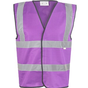 Personalized Purple Safety Reflective Hi Visibility Vest, 6 Sizes ...