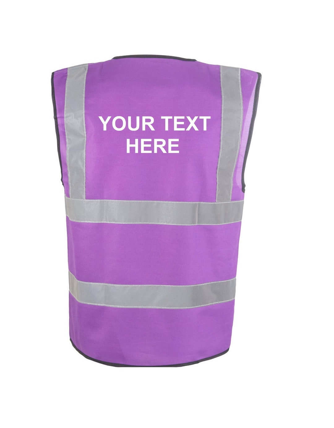 Personalized Purple Safety Reflective Hi Visibility Vest, 6 Sizes ...
