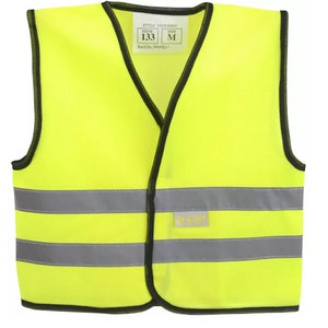 Baby Personalised Reflective Hi Visibility Vests in Yellow or Pink 3 ...