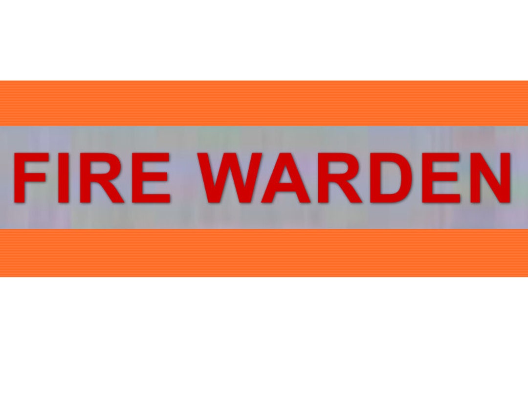Printed fire Warden Reflective Armbands Wide Reflective Sports Safety ...