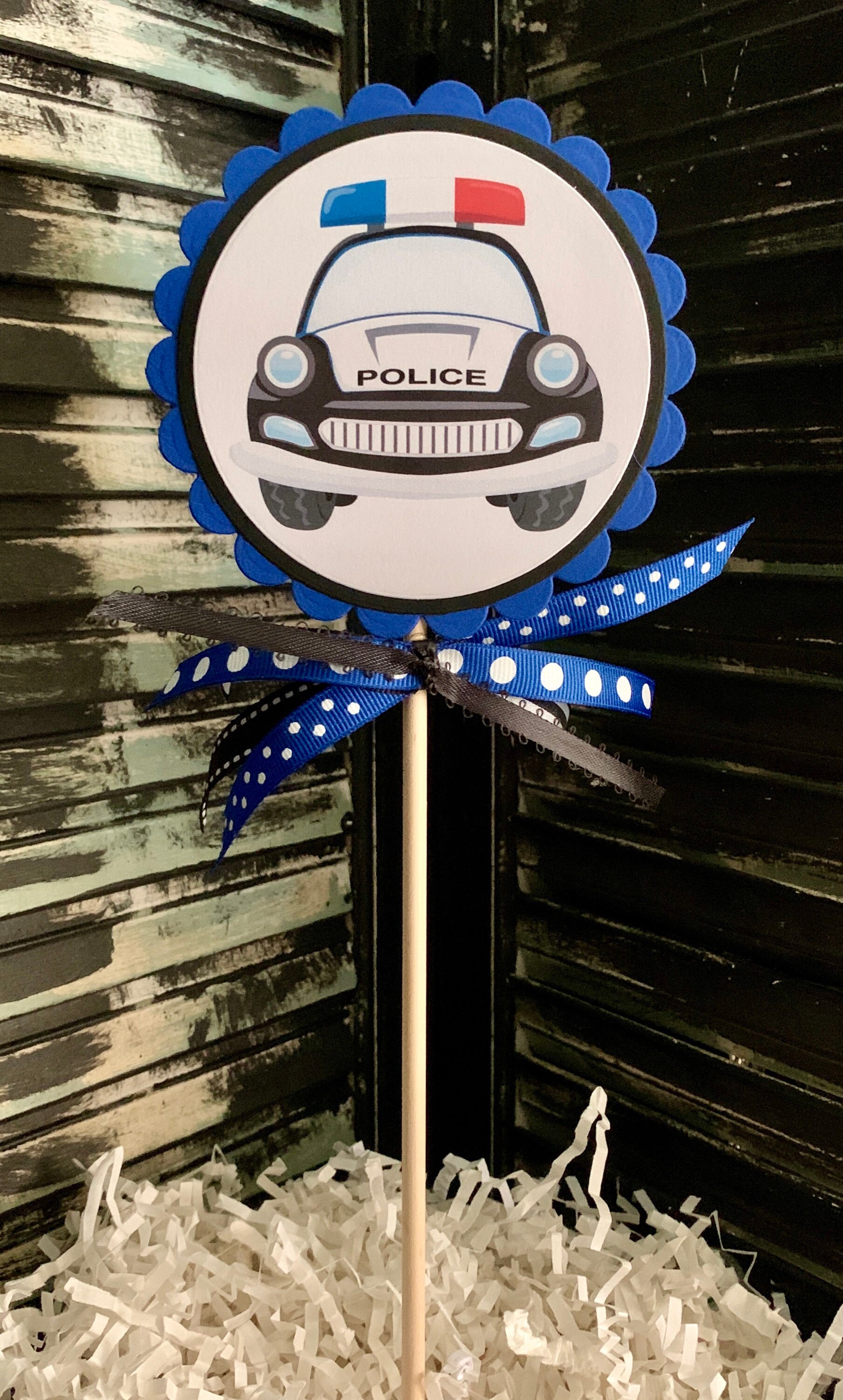 Topper de la torta de la policía decoración de la mesa de la | Etsy