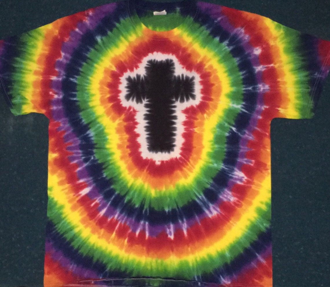 Handmade Cross Tie Dye T Shirt Free Shipping Tye Die Etsy