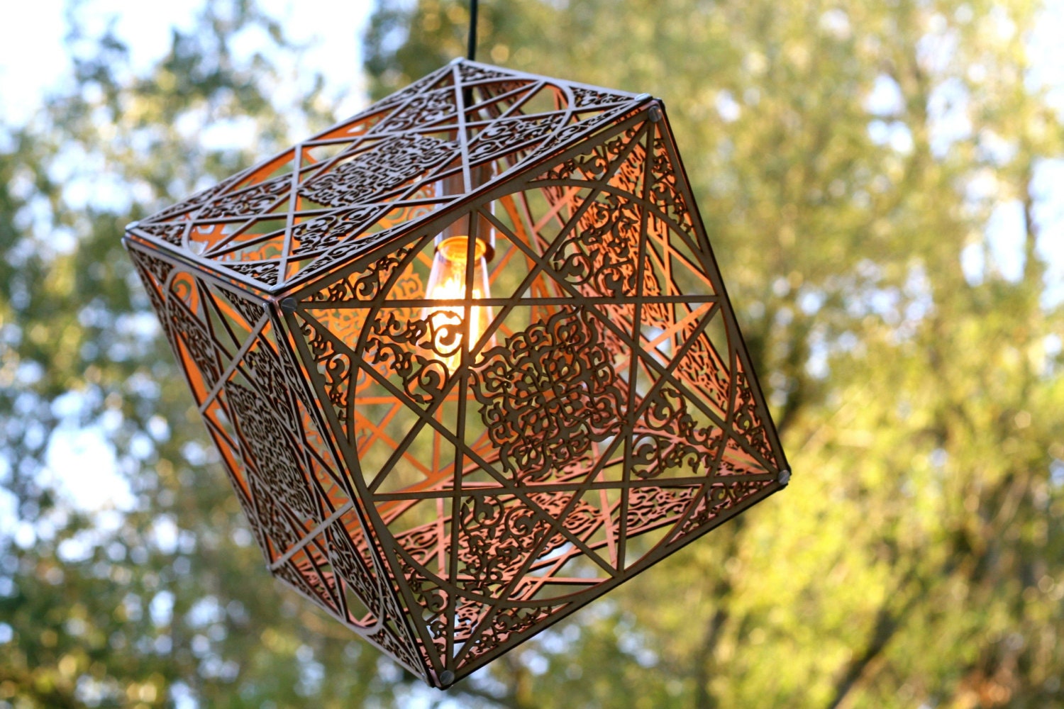Starcut Cube Hanging Pendant Light - Etsy