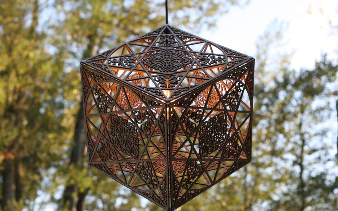 Starcut Cube Hanging Pendant Light - Etsy