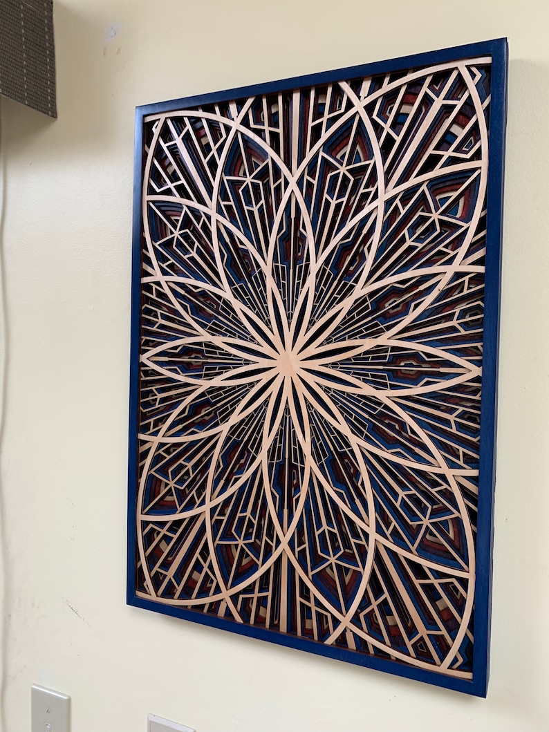 Epiphany | Sacred Geometry | Laser Wood Art | Home Decor | Flower of ...