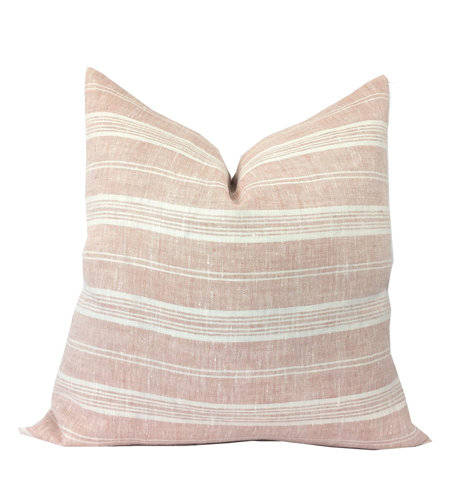 Rosy Pink Boho Pillow Cover Linen Farmhouse Vintage - Etsy